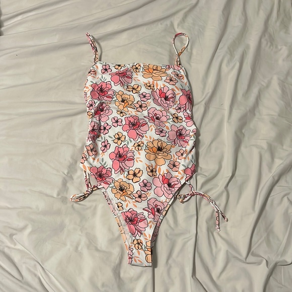 Swim | New M Backless Onepiece Swimsuit With Cinched Sides | Poshmark